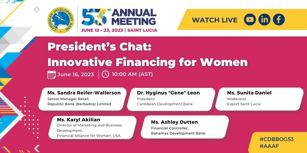 4th CDB President’s Chat to Focus on Access to Finance for Women-Led ...