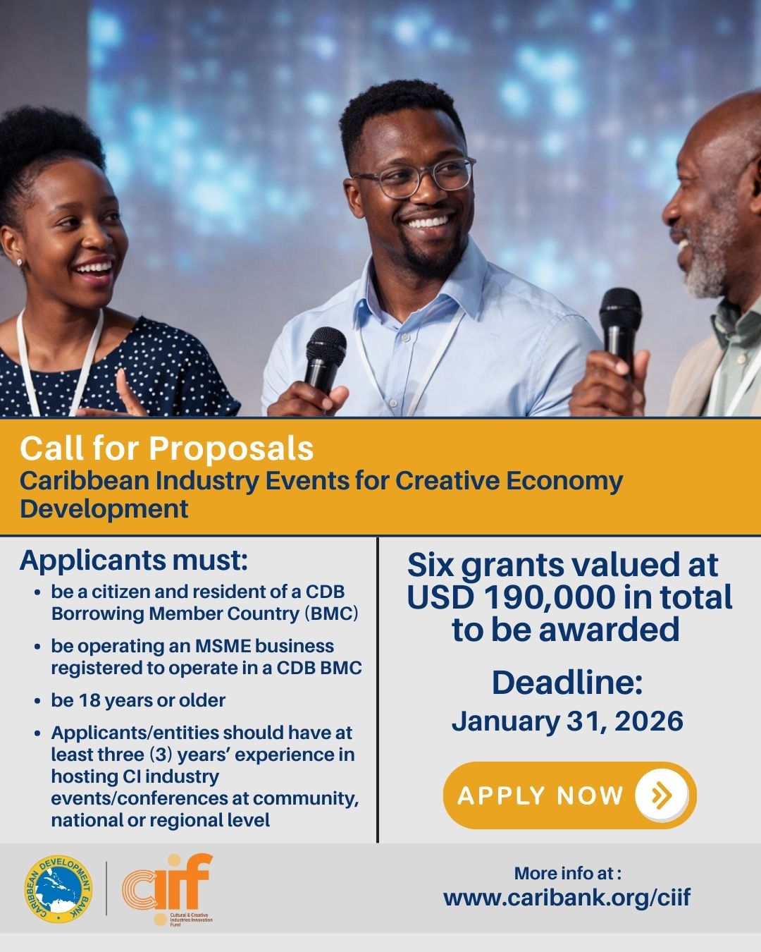 Caribbean Industry Events for Creative Economy Development Flyer ...