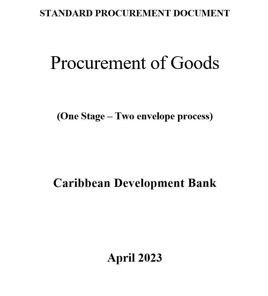 Bidding Document for Goods (One Stage, Two Envelopes) | Caribbean ...